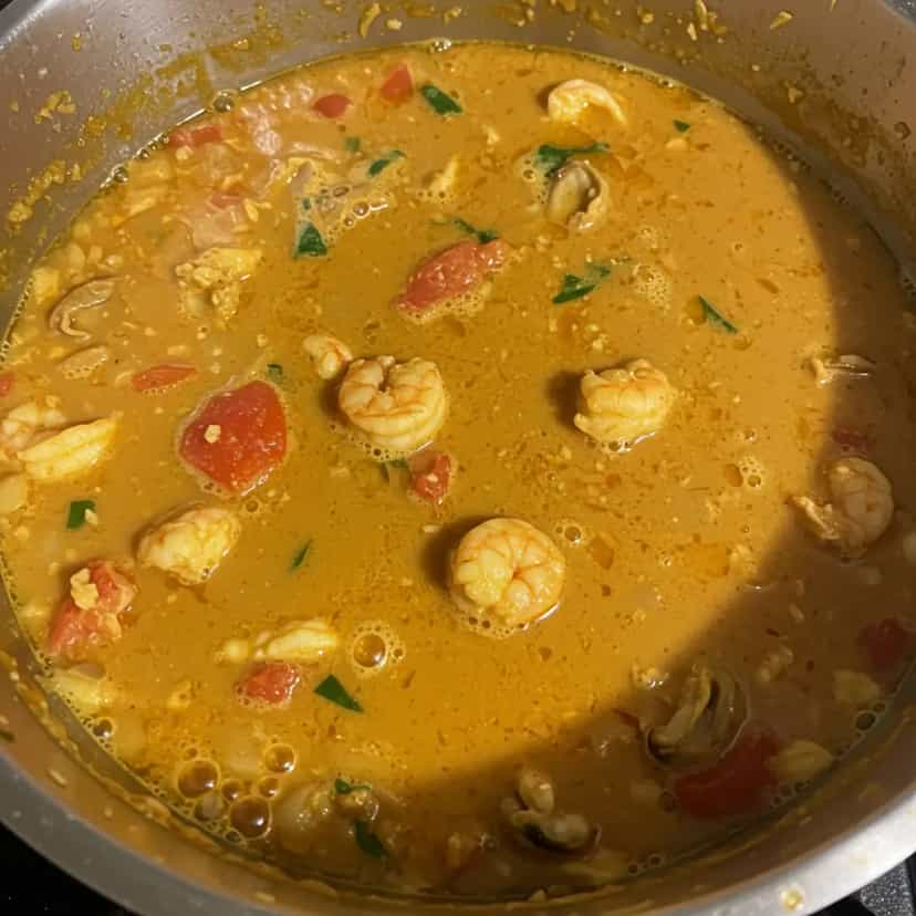 Receita de Mariscos ao Leite de Coco - Dicas e Dicas